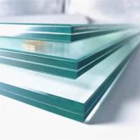 China Table Top Fence Decorative Double Laminated Glass with Black Ice Cracked Pattern for sale