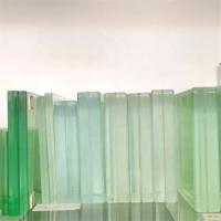 China Table Top Fence Decorative Double Laminated Glass with Black Ice Cracked Pattern for sale