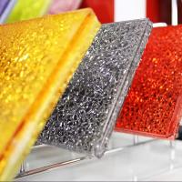 China Flat Colored Bespoke Decorative Tempered Ice Cracked Laminated Glass for Modern Homes for sale