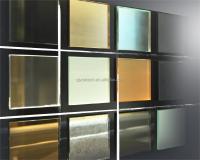 China Modern Design Tinted Blue Silver Glass Mirror for Bathroom Dressing and Decorative for sale