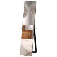China Bedroom Floor Standing Rectangular Dressing Mirror with Magnifying Feature for sale