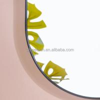 China Stylish Design Black Metal Frame Oval Mirror for Bathroom Living Room Decoration for sale