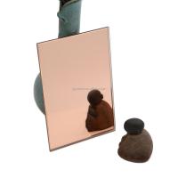 China Bathroom Dressing Decorative Silver Glass Mirror with Tinted Pink Double-Coated Design for sale