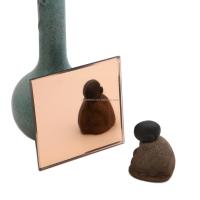 China Bathroom Dressing Decorative Silver Glass Mirror with Tinted Pink Double-Coated Design for sale