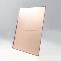 China Bathroom Dressing Decorative Silver Glass Mirror with Tinted Pink Double-Coated Design for sale