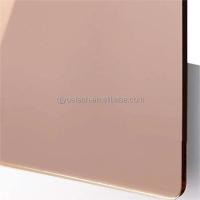 China Bathroom Dressing Decorative Silver Glass Mirror with Tinted Pink Double-Coated Design for sale