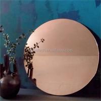 China Bathroom Dressing Decorative Silver Glass Mirror with Tinted Pink Double-Coated Design for sale