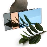 China Tinted Blue Double-Coated Float Glass Silver Glass Mirror Sheet for Bathroom Dressing for sale