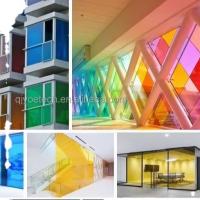 China Apartment Kitchen Staircase Blue PVB Laminated Safety Glass with Solid Structure for sale