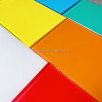 China Solid Structure Orange PVB Laminated Safety Glass for Kitchen Staircase Decoration for sale