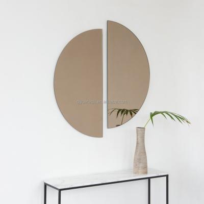 China Elegant Design Silver Lenses Material Bathroom Mirror Wall Mount for Home Decoration for sale