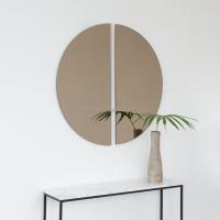 China Elegant Design Silver Lenses Material Bathroom Mirror Wall Mount for Home Decoration for sale
