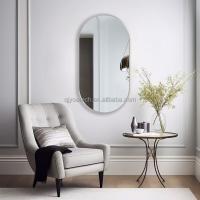 China Double-Coated Clear Silver Glass Mirror for Bathroom Living Room Elegant Vertical Oval for sale