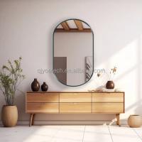 China Double-Coated Clear Silver Glass Mirror for Bathroom Living Room Elegant Vertical Oval for sale