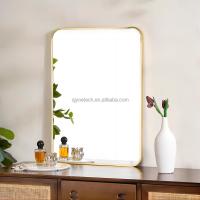 China Custom Logo Rectangle Shape Double-Coated Clear Silver Glass Mirror for Bathroom Usage for sale