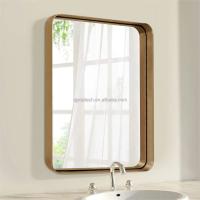 China Custom Logo Rectangle Shape Double-Coated Clear Silver Glass Mirror for Bathroom Usage for sale