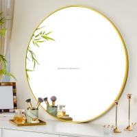 China Round Shape Magnifying Clear Silver Glass Mirror Framed Desk Mirror for Bathroom Usage for sale
