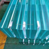 China Rough Edge Cut-to-Size Laminated Safety Glass for School Staircase Bathroom Decorative for sale