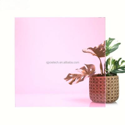 China Kitchen Staircase Decorative Glass with Solid Structure and Pink PVB Laminated Safety for sale