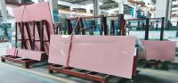 China Kitchen Staircase Decorative Glass with Solid Structure and Pink PVB Laminated Safety for sale