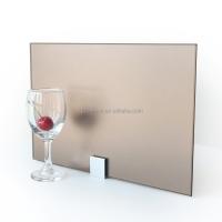 China Bronze Acid Etched Double-Coated Silver Glass Mirror Sheet Ideal for Bathroom Partition Design for sale