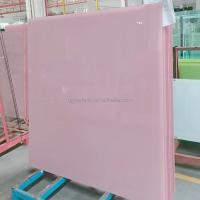 China Interlayer EVA PVB SGP Pink Laminated Safety Glass for Mall Courtyard Balustrades for sale