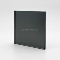 China Tinted Black Acid Etched Double-Coated Silver Glass Mirror Sheet for Office Partition for sale