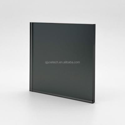 China Tinted Black Acid Etched Double-Coated Silver Glass Mirror Sheet for Office Partition for sale