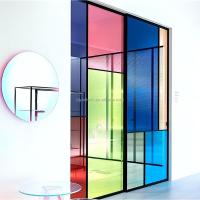 China 5 0.38 5 Thickness Colored PVB Laminated Safety Glass for Kitchen Staircase Decoration for sale