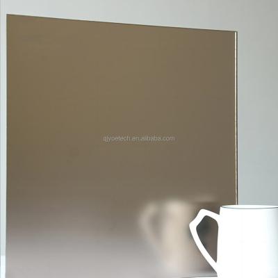 China Aluminum Mirror Type Tinted Euro Bronze Acid Etched Double-Coated Silver Glass Sheet for sale