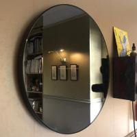 China Polished Edge Round Framed Tinted Silver Glass Mirror for Bathroom Dressing and Decor for sale