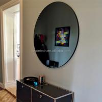 China Polished Edge Round Framed Tinted Silver Glass Mirror for Bathroom Dressing and Decor for sale