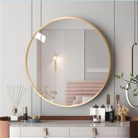 China Residential Bathroom Vanity Mirror with Beveled Edge and Aluminium Color Metal Frame for sale