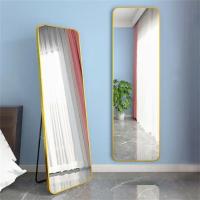 China Square Frame Gold Full Length Floor Mirror for Decorative in Living Room and Bedroom for sale