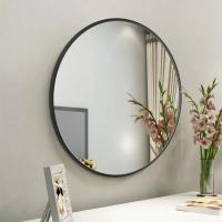 China Decoration Thin Black Aluminum Frame Smart Backlit LED Bathroom Wall Vanity Mirrors for sale