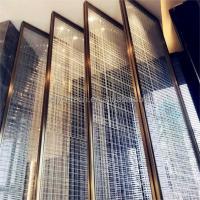 China Building Safety Glass Fabric Mesh Laminated Glass with Solid Structure Custom Design for sale