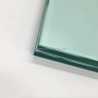 China 8.38mm 10.38mm French Green PVB Laminated Safety Glass for Kitchen Staircase Railing for sale
