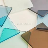 China 8.38mm 10.38mm French Green PVB Laminated Safety Glass for Kitchen Staircase Railing for sale