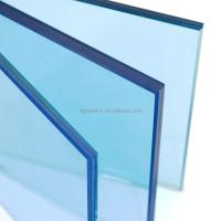 China Ford Blue PVB Colored Laminated Safety Glass for Industrial in Building Construction for sale