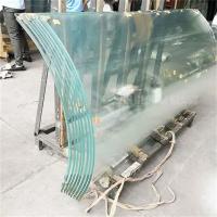 China Top Grade Fine Polished Edge Tempered Curved Glass for Hall and Mall Applications for sale