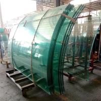 China Top Grade Fine Polished Edge Tempered Curved Glass for Hall and Mall Applications for sale