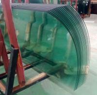 China Top Grade Fine Polished Edge Tempered Curved Glass for Hall and Mall Applications for sale