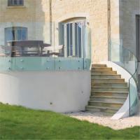 China Interior and Exterior Balustrades Custom Made Curved Tempered Laminated Glass Panel for sale