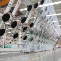 China Clear Float Curved Tempered Glass With Edge Polished Silk Printing for Construction for sale
