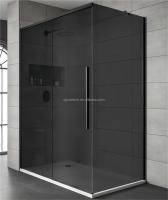 China 3-15mm Tinted Dark Grey Tempered Safety Glass SGCC Certified for Door Window Partition Staircase Shower Door for sale