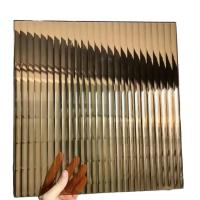 China Industrial Moru Tinted Patterned Glass Toughened Fluted for Bath Kitchen Living Room for sale