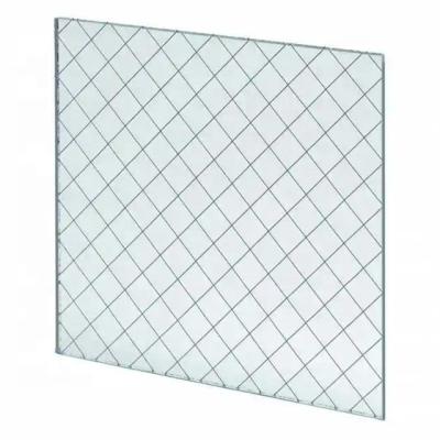 China 6mm Thickness Figured Patterned Wired Mesh Glass for Industrial and Mall Decorations for sale