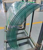 China QJY20240308-01 Clear Tinted Float Curved Toughened Glass Fine  Edge for sale