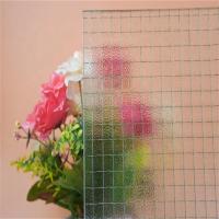 China 6mm Thickness Figured Patterned Wired Mesh Glass for Industrial and Mall Decorations for sale