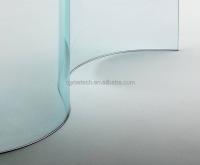 China QJY20240308-01 Clear Tinted Float Curved Toughened Glass Fine  Edge for sale